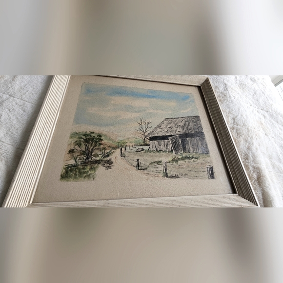 Della Moore | Art | Vintage Watercolor Painting With Vintage Frame ...